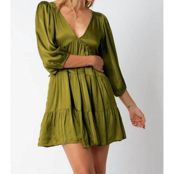 Olivaceous | Dresses | New Olivaceous The Cindy Dress In Avocado Green ...